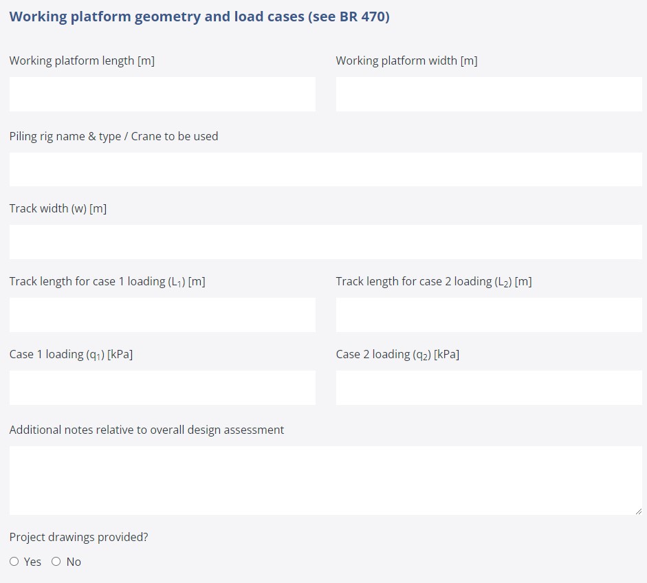 Working Platforms | Crane Platforms | Piling Platforms